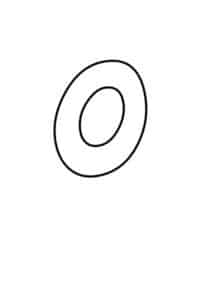 Printable Cute Bubble Letter O