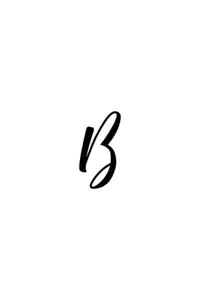 Calligraphy Lowercase Letter B