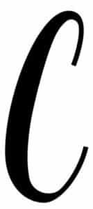 Calligraphy Letters Printable for Beginners: Letter C