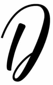 Calligraphy Letters Printable for Beginners: Letter D