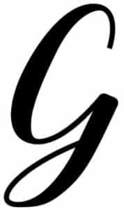 Calligraphy Letters Printable for Beginners: Letter G