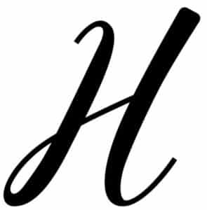 Calligraphy Letters Printable for Beginners: Letter H