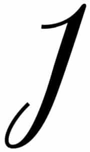 Calligraphy Letters Printable for Beginners: Letter J