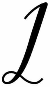 Calligraphy Letters Printable for Beginners: Letter L