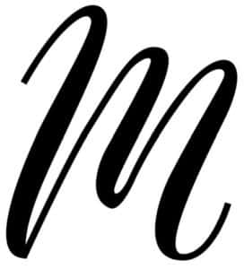 Calligraphy Letters Printable for Beginners: Letter M