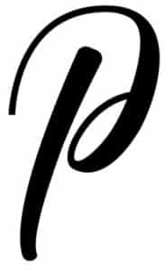 Calligraphy Letters Printable for Beginners: Letter P