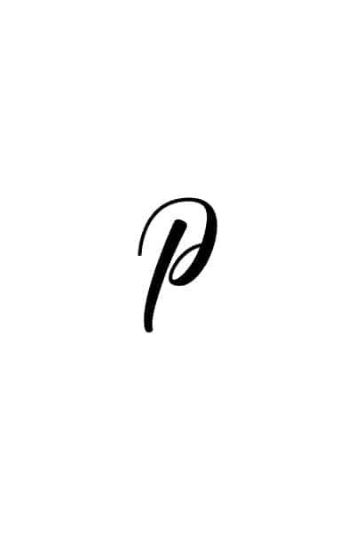 Calligraphy Letters Printable for Beginners: Letter P