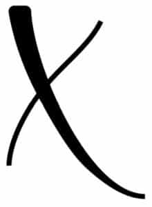 Calligraphy Letters Printable for Beginners: Letter X