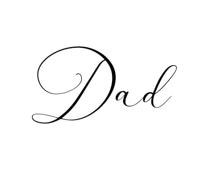 How to Write "Dad" in Cursive Writing - Freebie Finding Mom