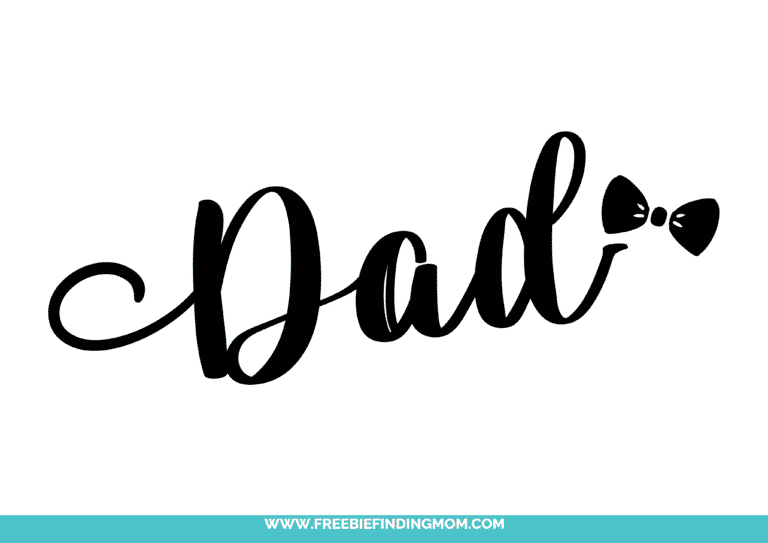 "Dad" Calligraphy (3 Free Printables)
