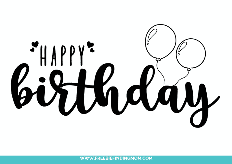 3 Free "Happy Birthday" in Cursive Printables - Freebie Finding Mom