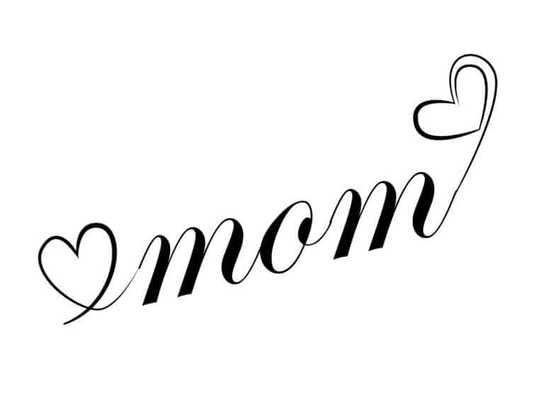 "Mom" Calligraphy (3 Free Printables)