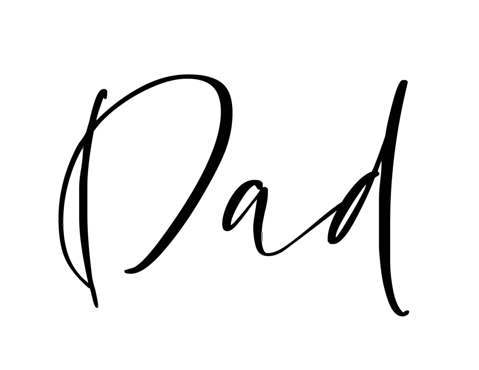 How to Write "Dad" in Cursive Writing - Freebie Finding Mom