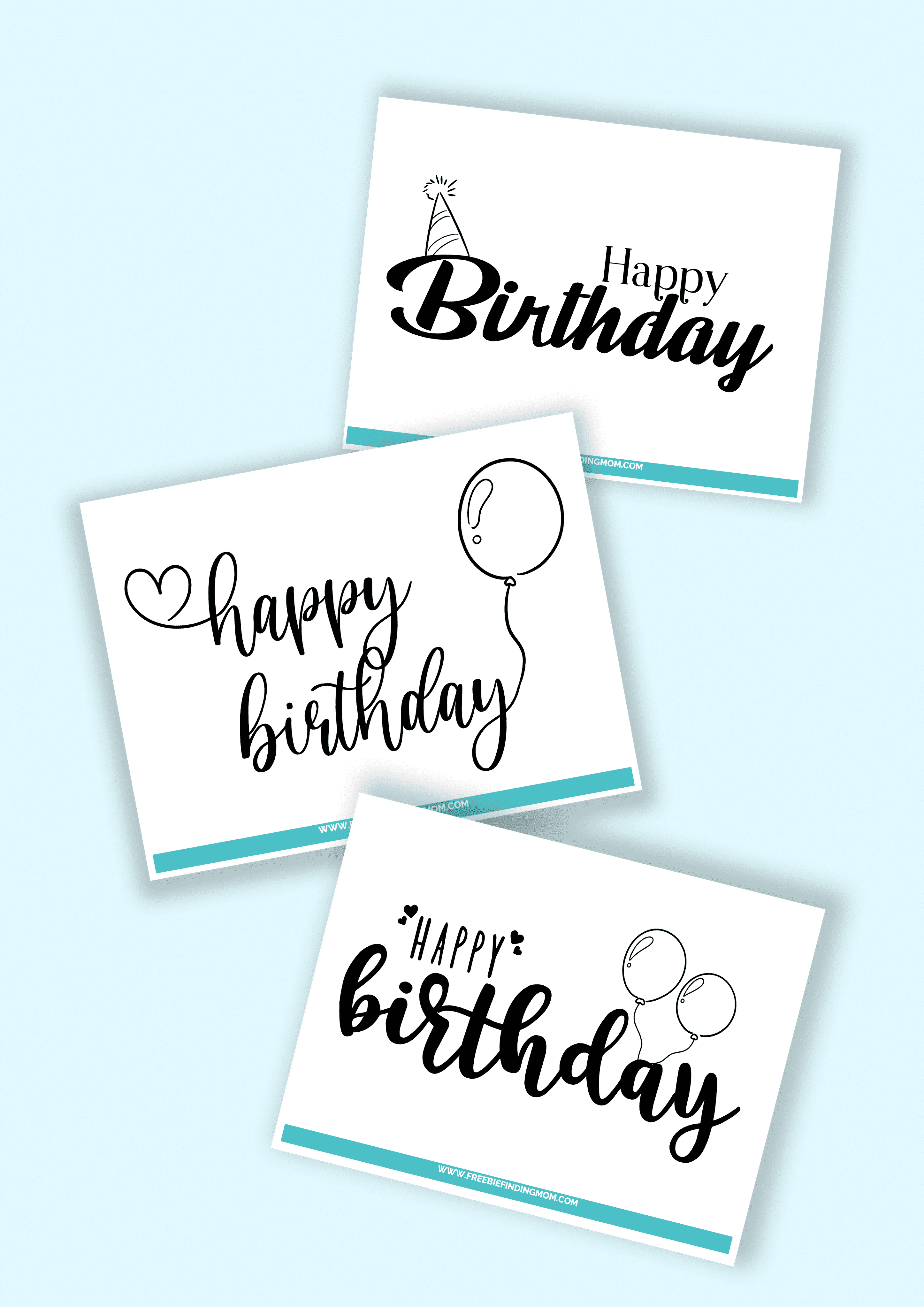 3 Free Happy Birthday In Cursive Printables Freebie Finding Mom