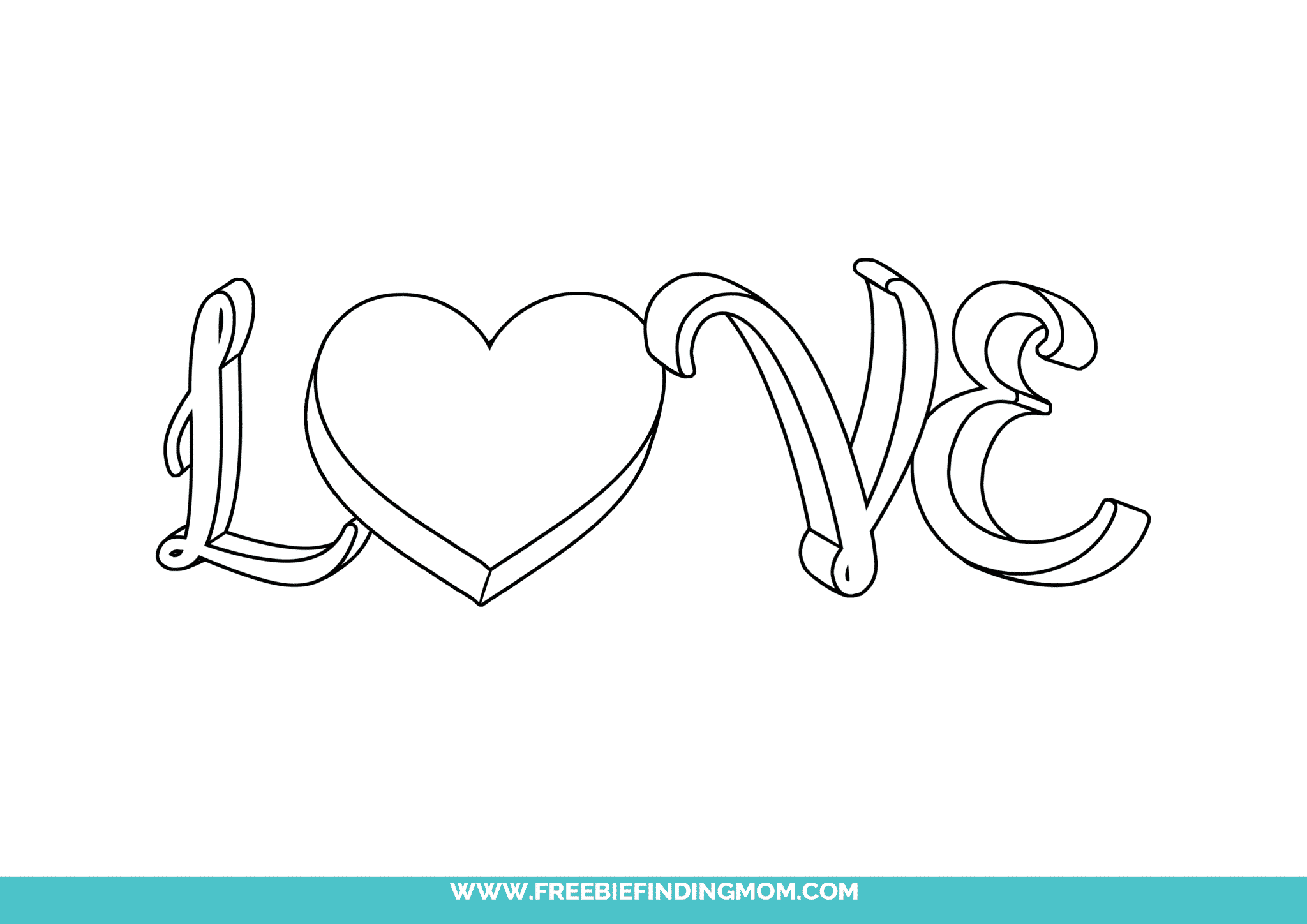 How to Write "Love" in Cursive Font - Freebie Finding Mom