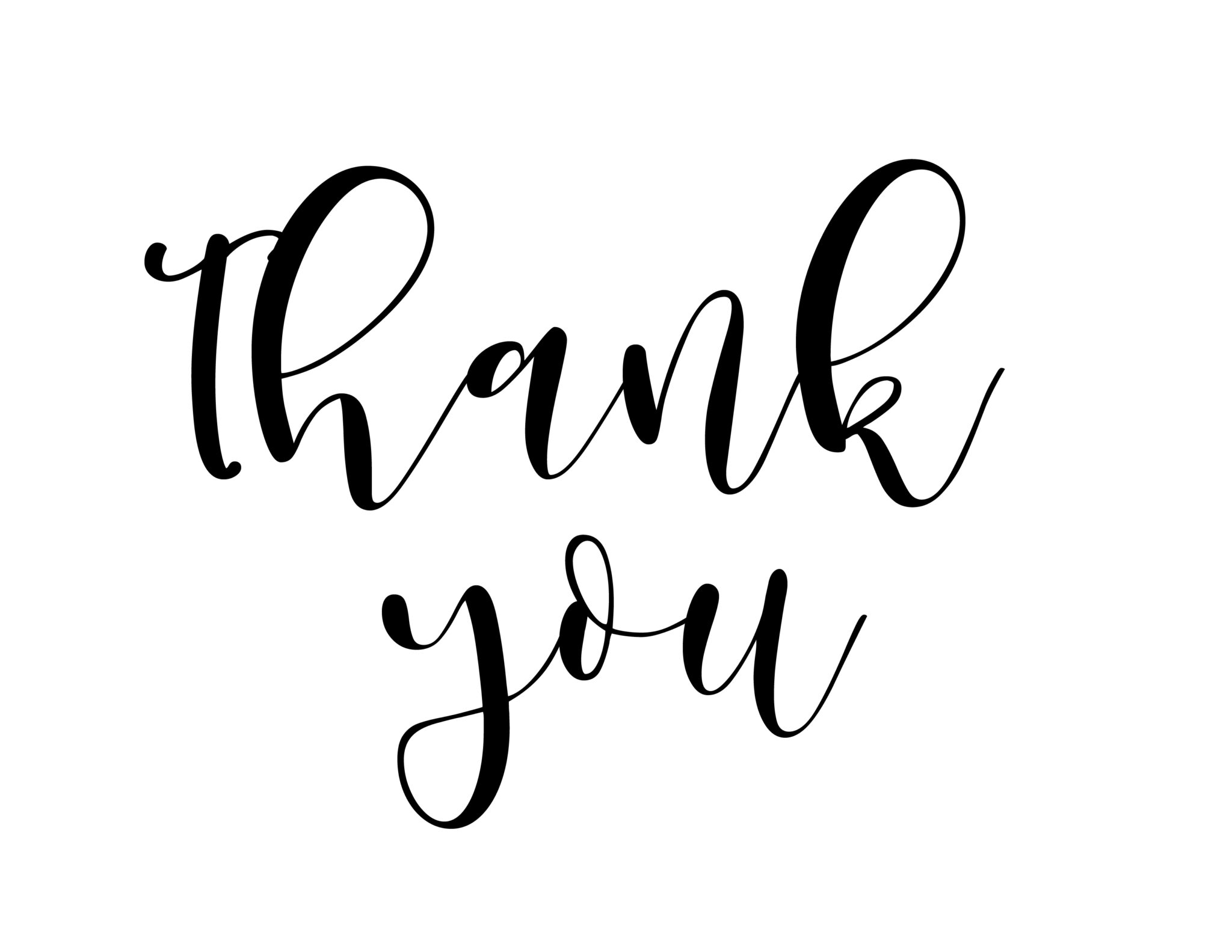 "Thank You" Calligraphy (3 Free Printables)