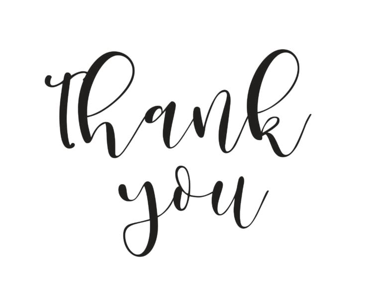 "Thank You" Calligraphy (3 Free Printables)