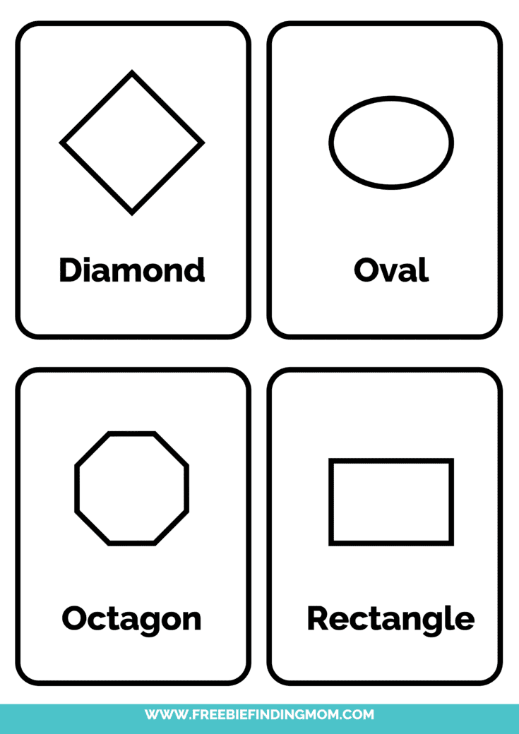Printable 2D Shapes Flashcards (PDF Downloads)