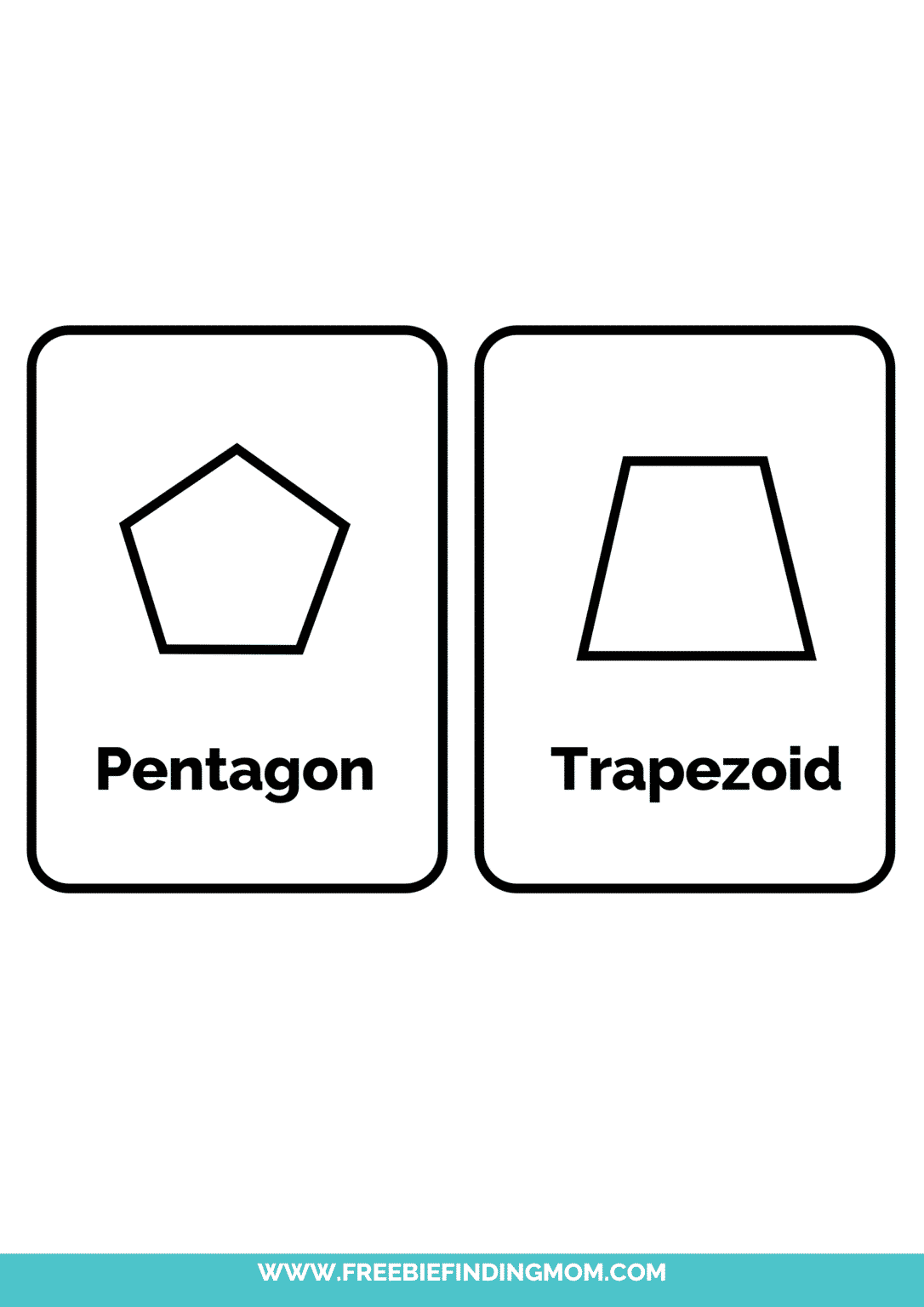 Printable 2D Shapes Flashcards (PDF Downloads)