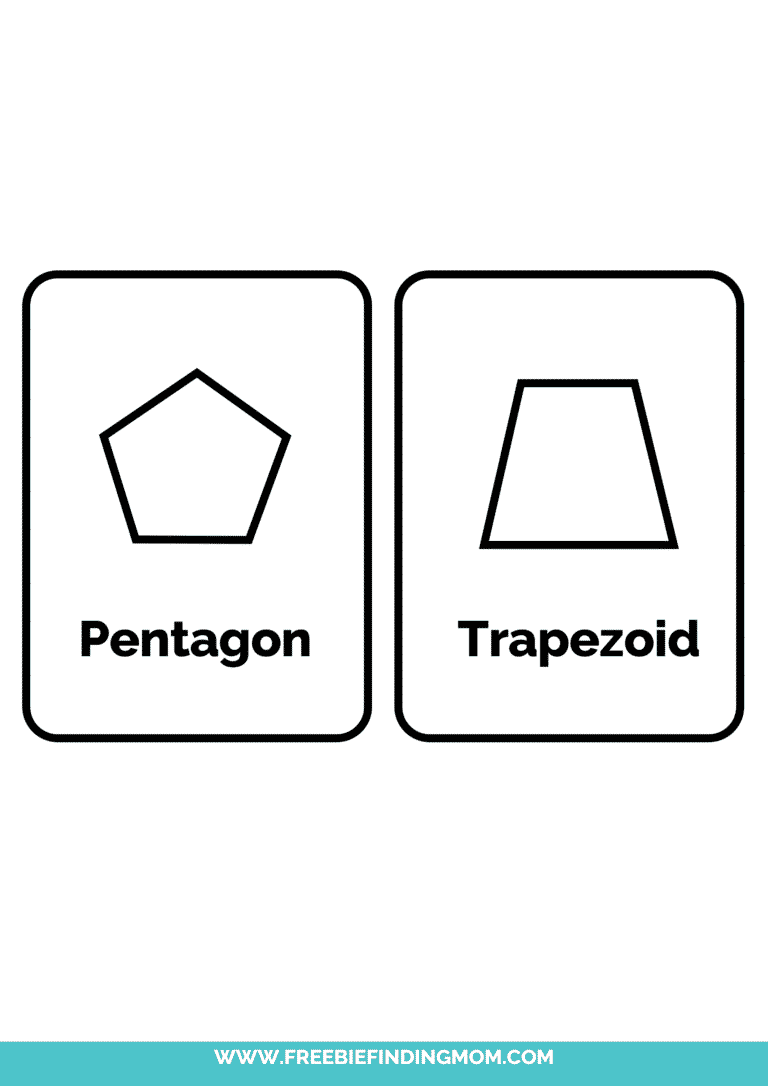 Printable 2D Shapes Flashcards (PDF Downloads)