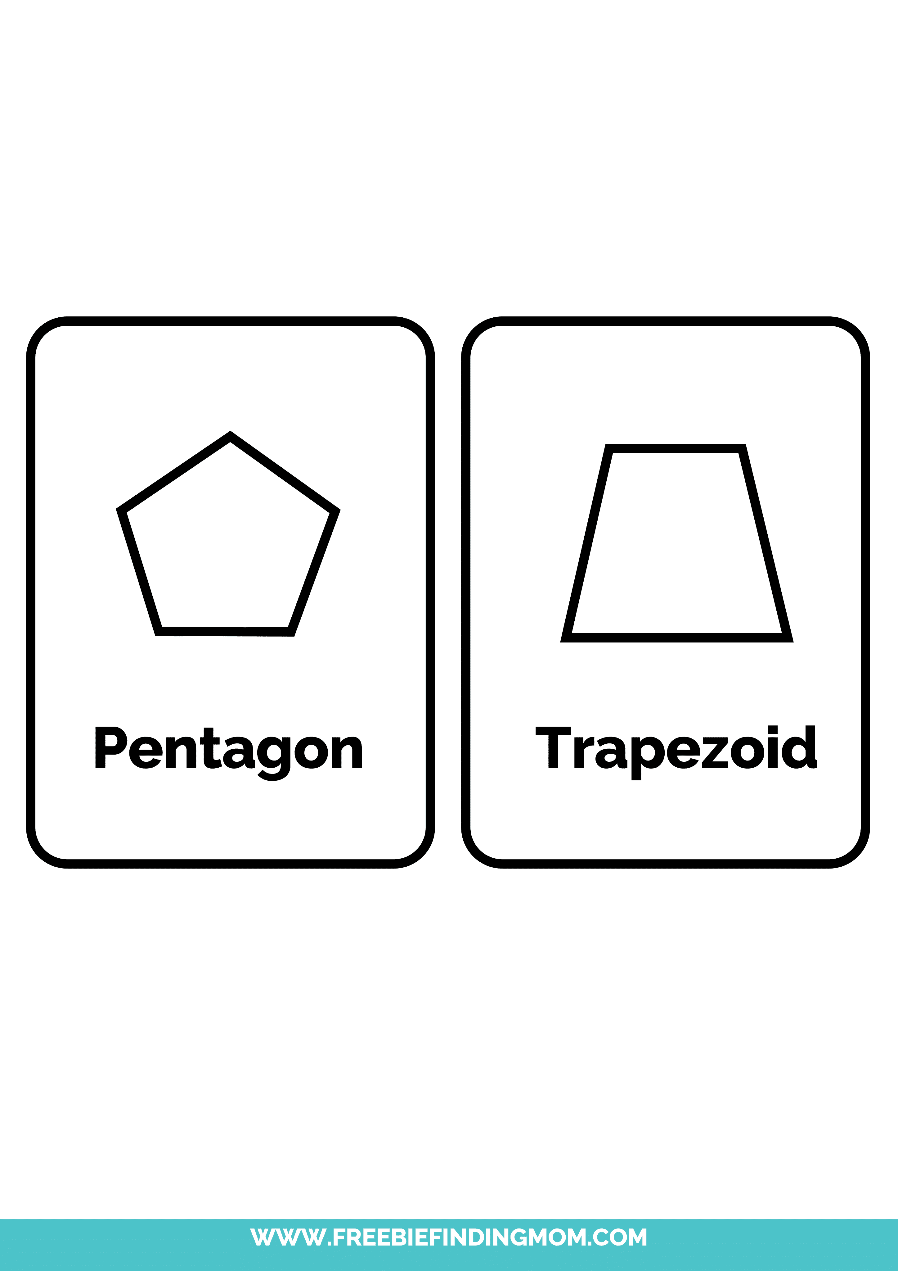 Printable 2D Shapes Flashcards (PDF Downloads)