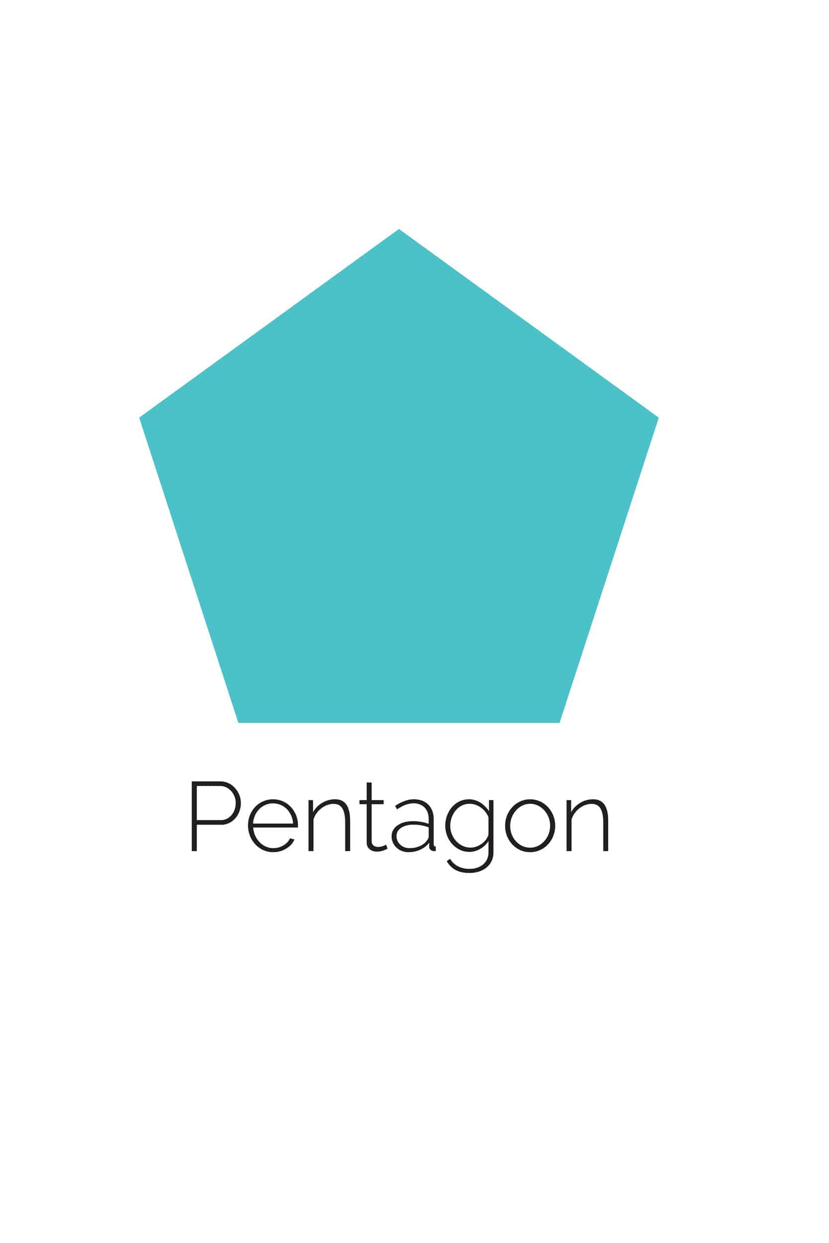 Free Printable Pentagon Shape with Color