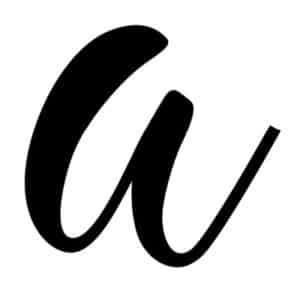 Free Calligraphy Letters Printable for Beginners: Lowercase A