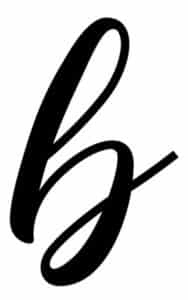 Free Calligraphy Letters Printable for Beginners: Lowercase B
