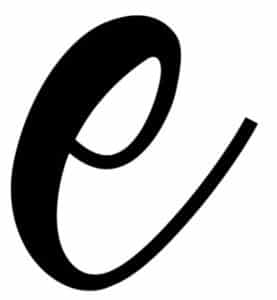 Free Calligraphy Letters Printable for Beginners: Lowercase E