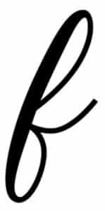 Free Calligraphy Letters Printable for Beginners: Lowercase F