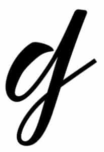 Free Calligraphy Letters Printable for Beginners: Lowercase G