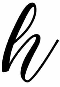 Free Calligraphy Letters Printable for Beginners: Lowercase H