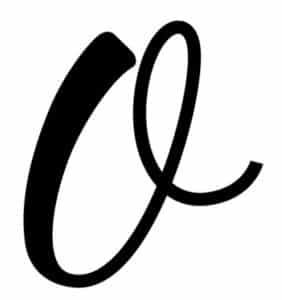 Free Calligraphy Letters Printable for Beginners: Lowercase O