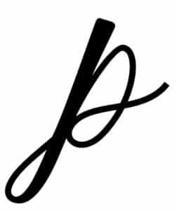 Free Calligraphy Letters Printable for Beginners: Lowercase P
