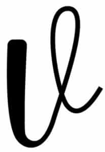 Free Calligraphy Letters Printable for Beginners: Lowercase V