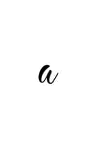 Free Printable Alphabet Letters for Beginners: Calligraphy Lowercase