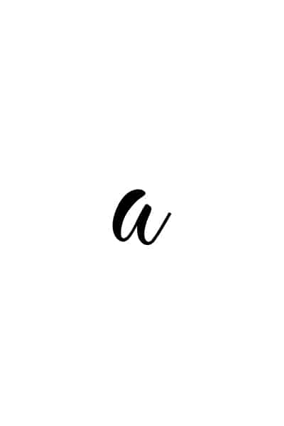 Free Calligraphy Letters Printable for Beginners: Lowercase A