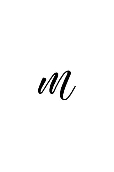 Free Calligraphy Letters Printable for Beginners: Lowercase N