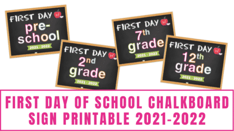 First Day of School Chalkboard Sign Printable - Freebie Finding Mom