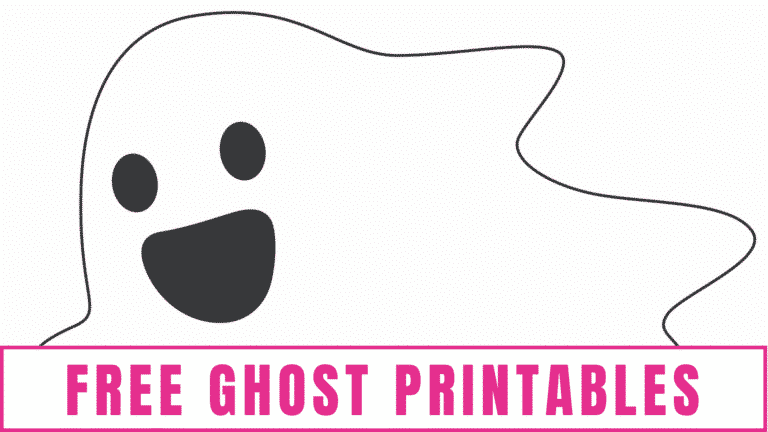 3 Free Printable Cute Ghost Coloring Pages