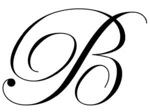 Free Cursive Letters Printable: Royal Fancy Capital B