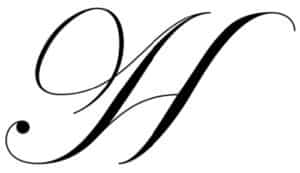 Free Cursive Letters Printable: Royal Fancy Capital H