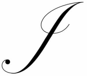 Free Cursive Letters Printable: Royal Fancy Capital J