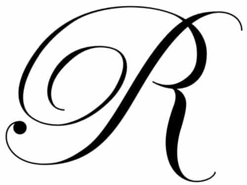 Free Cursive Letters Printable Royal Fancy Capital R