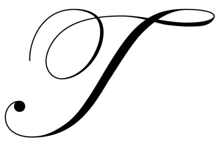 M In Cursive Capital