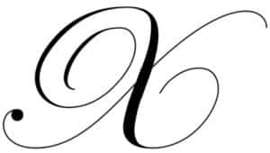 Free Cursive Letters Printable: Royal Fancy Capital X