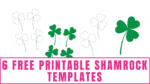 3 Free Printable Shamrock Drawings
