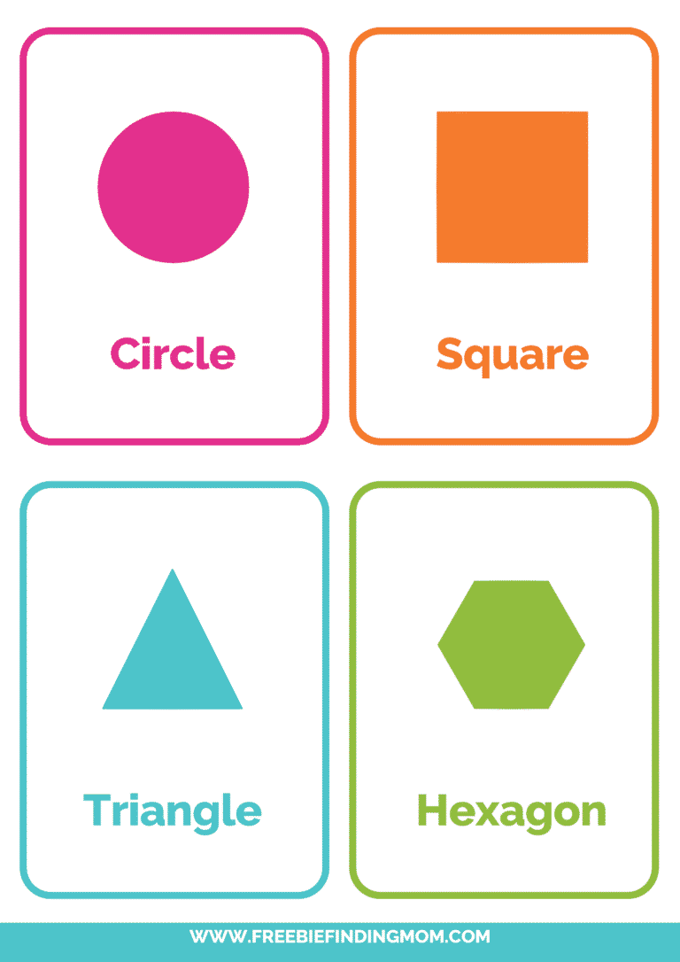 Printable 2D Shapes Flashcards (PDF Downloads)