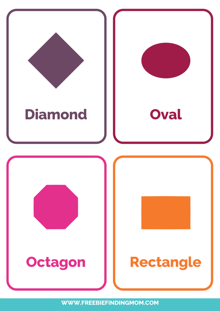 Printable 2D Shapes Flashcards (PDF Downloads)