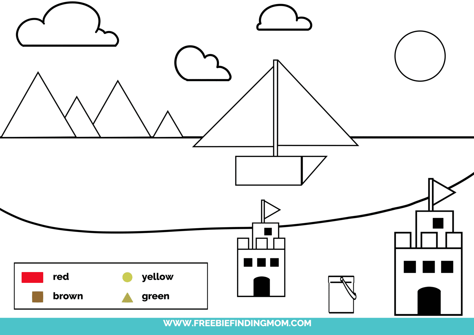 Printable Shapes Coloring Pages (PDFs) - Freebie Finding Mom